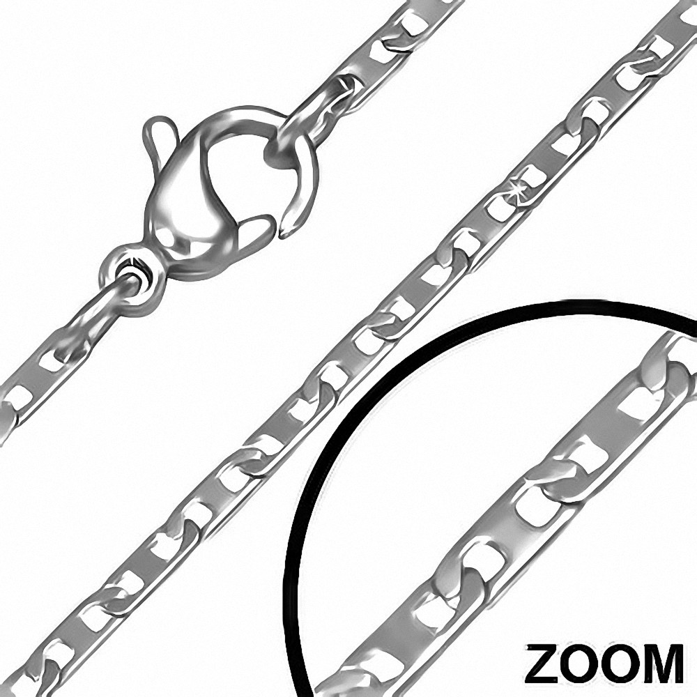 46cm 6mm | Chaîne à mailles en fer à cheval en acier inoxydable avec ...